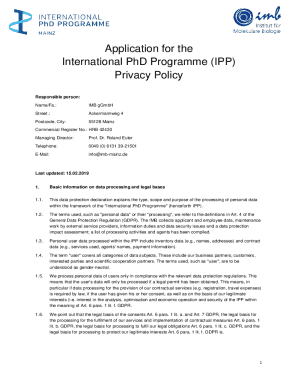 Fillable Online Application for the International PhD Programme (IPP) ... Fax Email Print ...