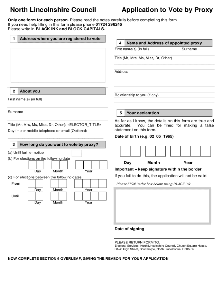 Fillable Online Proxy Overview and Sample Forms Fax Email Print - pdfFiller