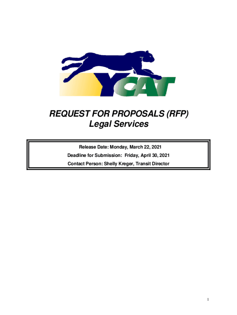 Fillable Online REQUEST FOR PROPOSALS (RFP) Legal Services - Ycipta.org ...
