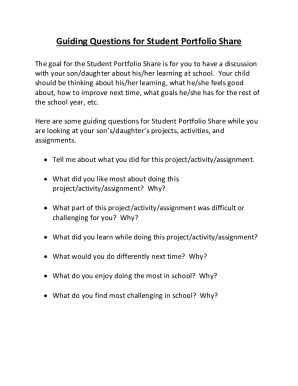 Fillable Online Using Student Portfolios in your Classroom - Teach In ...