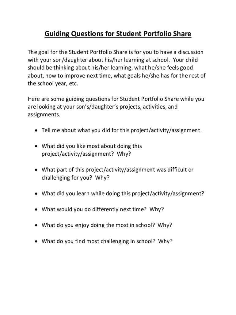 Fillable Online Using Student Portfolios in your Classroom - Teach In ...