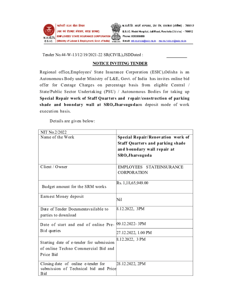 Fillable Online Regional office,Employees' State Insurance Corporation ...