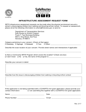 Fillable Online INFRASTRUCTURE ASSESSMENT REQUEST FORM Fax Email Print ...