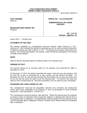 Fillable Online ADMINISTRATIVE LAW JUDGE Fax Email Print - pdfFiller