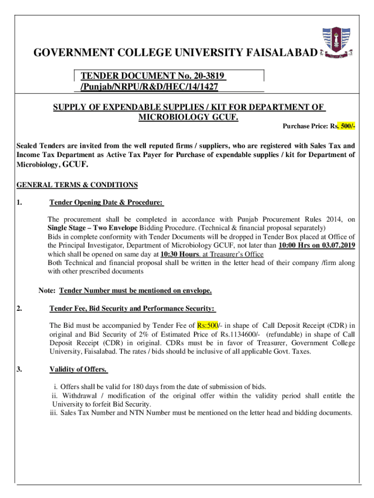 Fillable Online /Punjab/NRPU/R&D/HEC/14/1427 Fax Email Print - pdfFiller
