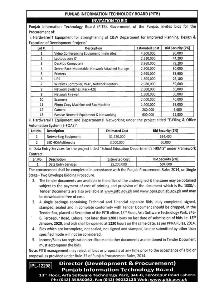 Fillable Online Tender Actions - Open Competition - esa-star ...