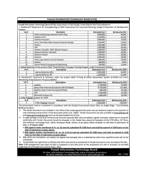 Fillable Online PROCUREMENT OF LAPTOP BATTERIES FOR THE PROJECT Fax ...