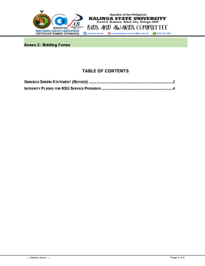 Fillable Online Annex C: Omnibus Sworn Statement AFFIDAVIT Fax Email ...