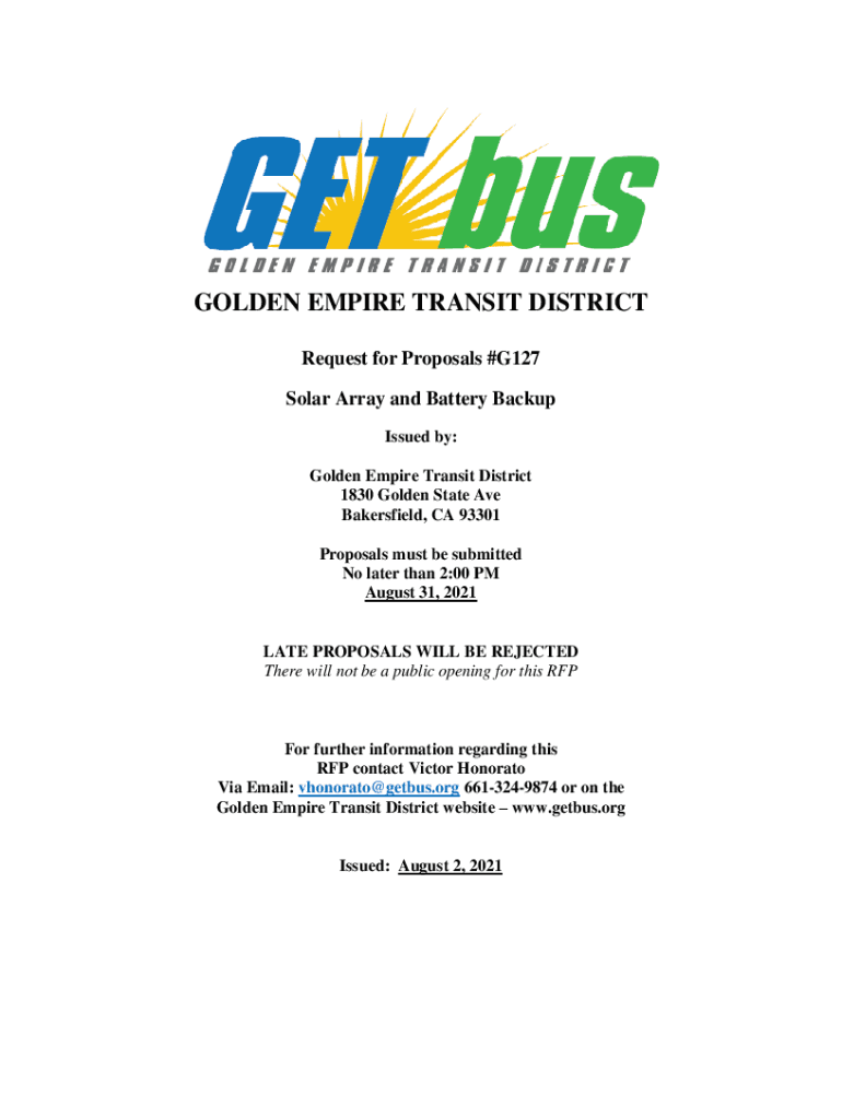 Fillable Online Get the free GOLDEN EMPIRE TRANSIT DISTRICT REQUEST ...