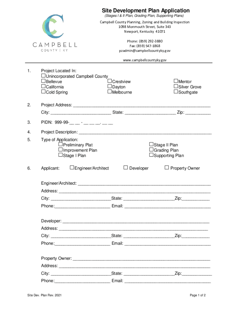Fillable Online Preliminary Site Development Plan Application & Process ...