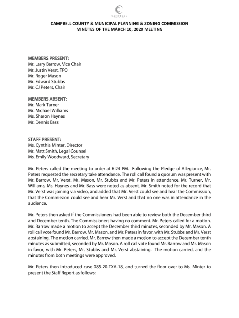 Fillable Online Larry Barrow, Vice Chair Fax Email Print - pdfFiller