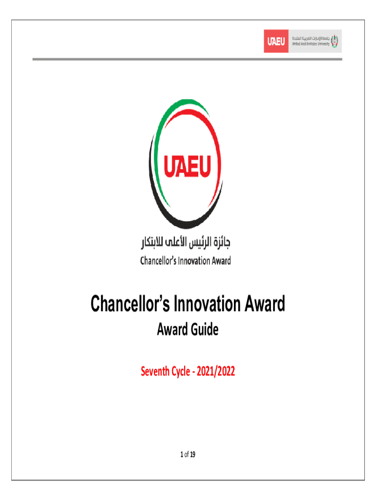 Fillable Online Competition Areas - Chancellor's Innovation Award ...