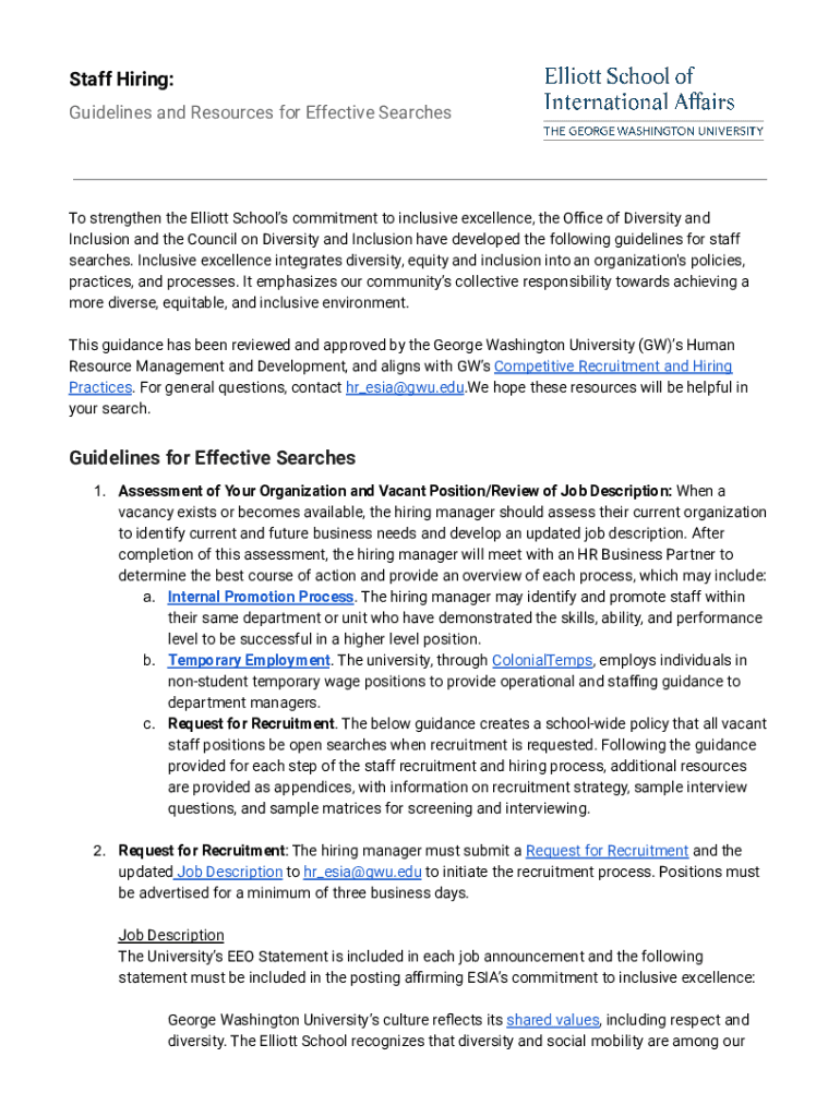 Fillable Online A Best Practices Guide for Recruitment, Hiring and ...