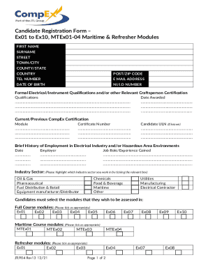 Fillable Online Ex01 to Ex10, MTEx01-04 Maritime & Refresher Modules ...