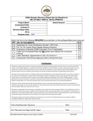 Fillable Online CDBG Disaster Recovery Project Draw Request Checklist ...