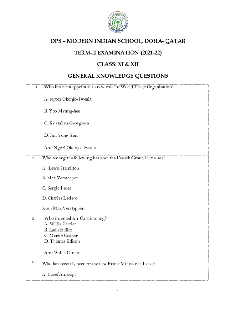 Fillable Online DPS Monarch International School QatarA child friendly school Fax Email Print ...