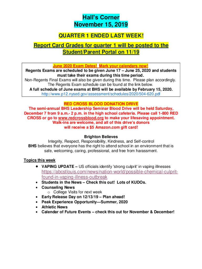 Fillable Online Second Quarter Report Cards ARE NOW available on the ...