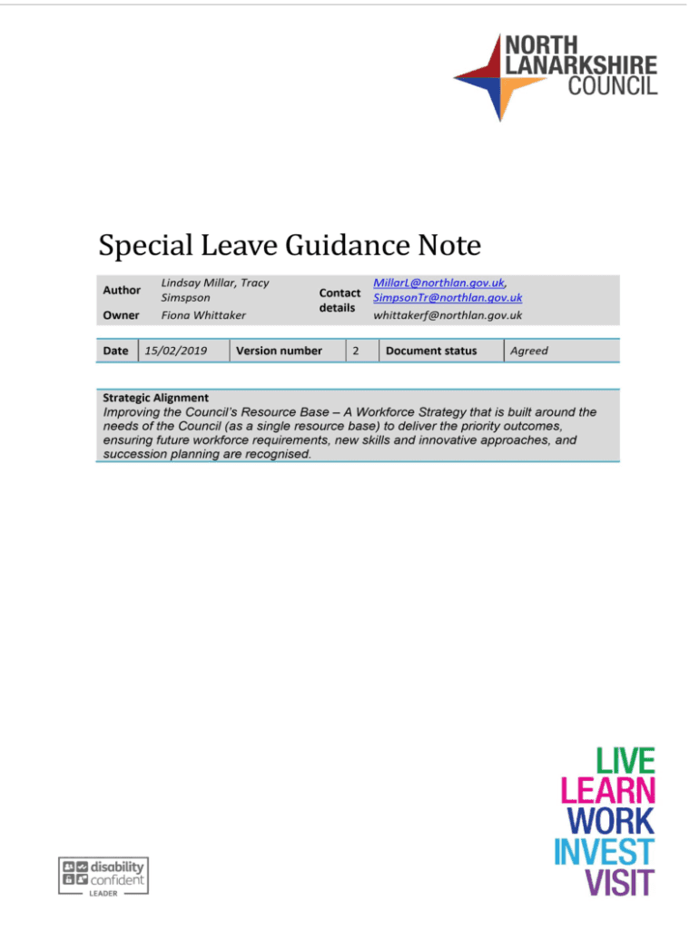 Fillable Online Review of Special Leave Policy Fax Email Print - pdfFiller