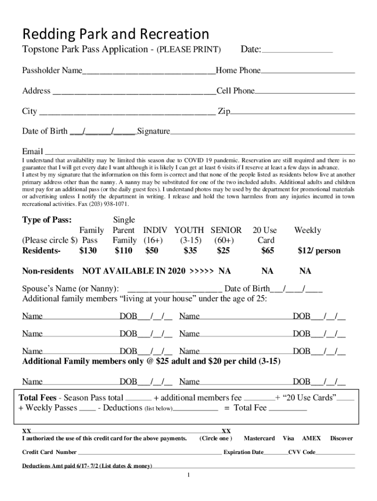 Fillable Online Forms - Town of Redding, Connecticut Official Website ...
