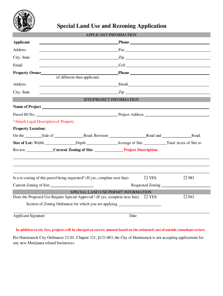 Rezoning Application Form - Fill Online, Printable, Fillable, Blank ...