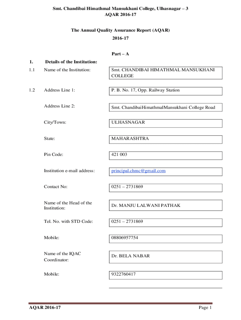 Fillable Online Download - Smt. Chandibai Himathmal Mansukhani College ...