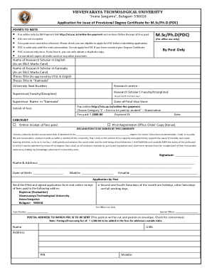 Fillable Online VTU Degree Certificate Step by Step Procedure to Apply ...