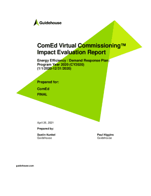 Fillable Online ComEd Summary Impact Evaluation Report Fax Email Print ...