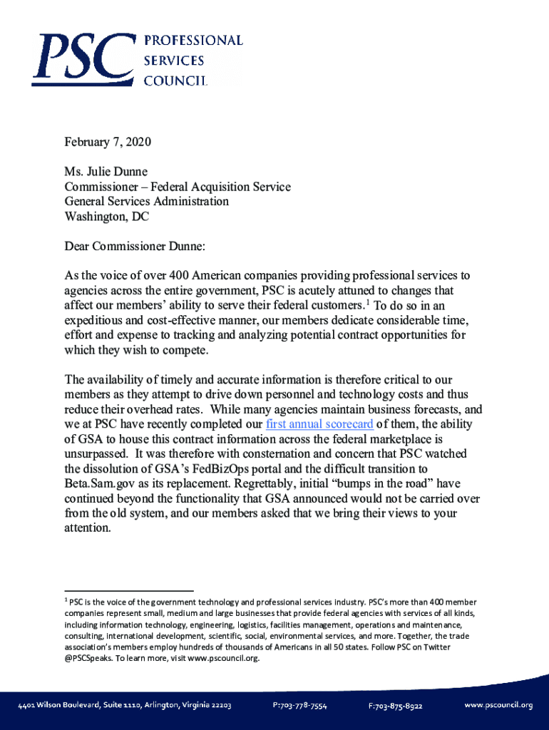 Fillable Online Julie Dunne Named New Commissioner of GSA's Federal ...