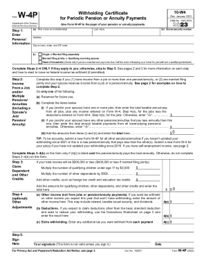 Fillable Online IRS Releases Revised Form W-4P and New Form W-4R Fax ...