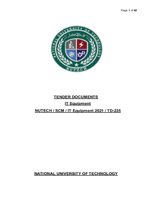 Fillable Online National University of Technology (NUTECH), Islamabad Fax Email Print - pdfFiller