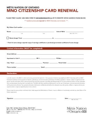 Fillable Online Fillable CITIZEN APPLICATION FORM (Mtis Nation of ...
