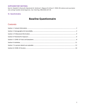 Fillable Online files cdha Baseline Questionnaire Fax Email Print ...