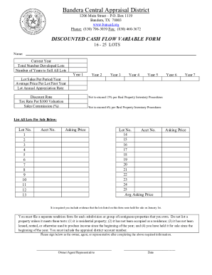 Fillable Online 16-25 Lots (DCF) Varible Form Fax Email Print - pdfFiller