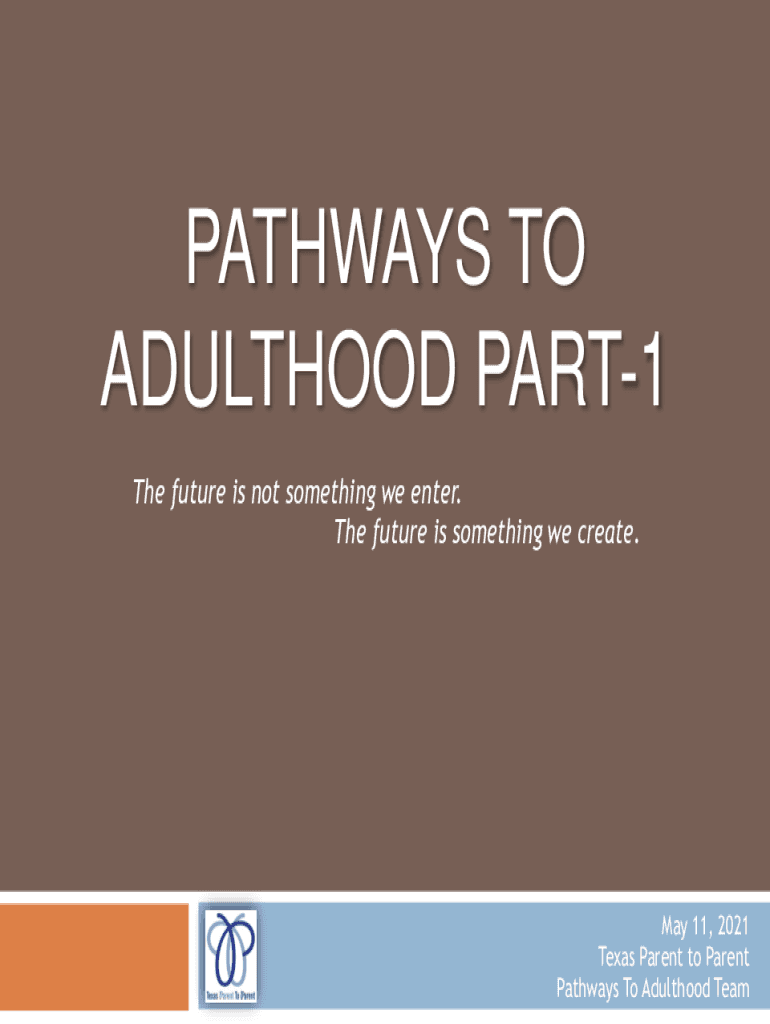 Fillable Online Pathways to Adulthood part-1 Fax Email Print - pdfFiller