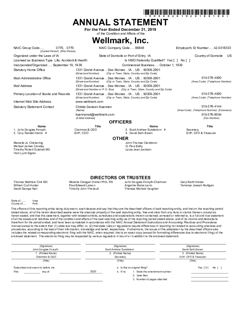 Fillable Online Wellmark, Inc Fax Email Print - pdfFiller