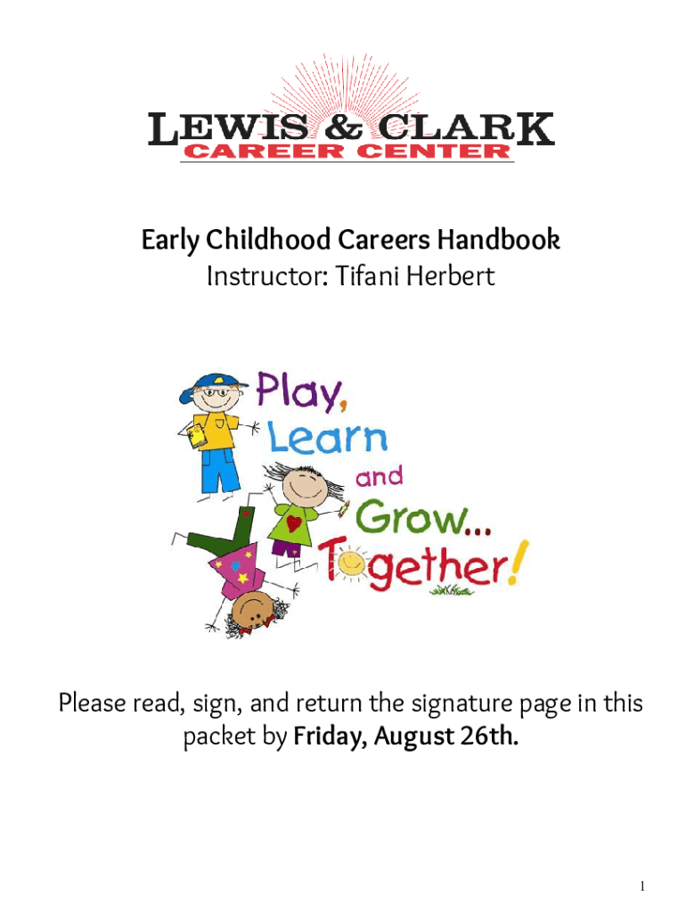 Fillable Online Early Childhood Education Infant Care Teacher ...