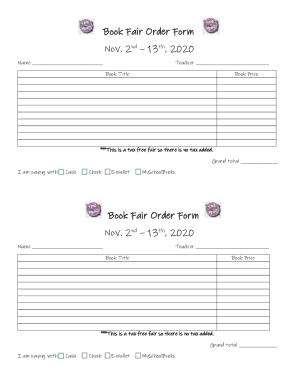 Fillable Online Book Order Wish List FormSchool book fair, Scholastic ...