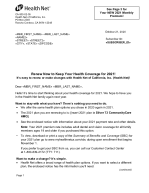 Fillable Online Health Net Claims Submissions Fax Email Print - pdfFiller