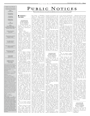 Fillable Online PuBLIC NOTICES Fax Email Print - pdfFiller