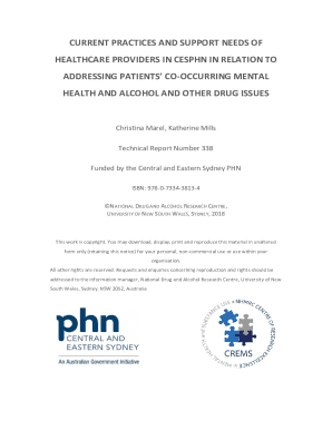 Fillable Online Co-occurring mental health and drug and alcohol support Fax Email Print - pdfFiller