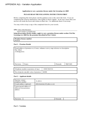 Fillable Online Appendix 1 Application Form REDACTED.pdf Fax Email Print - pdfFiller