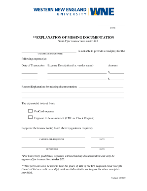 Fillable Online www1 wne Missing Receipt Form - DePaul University ...