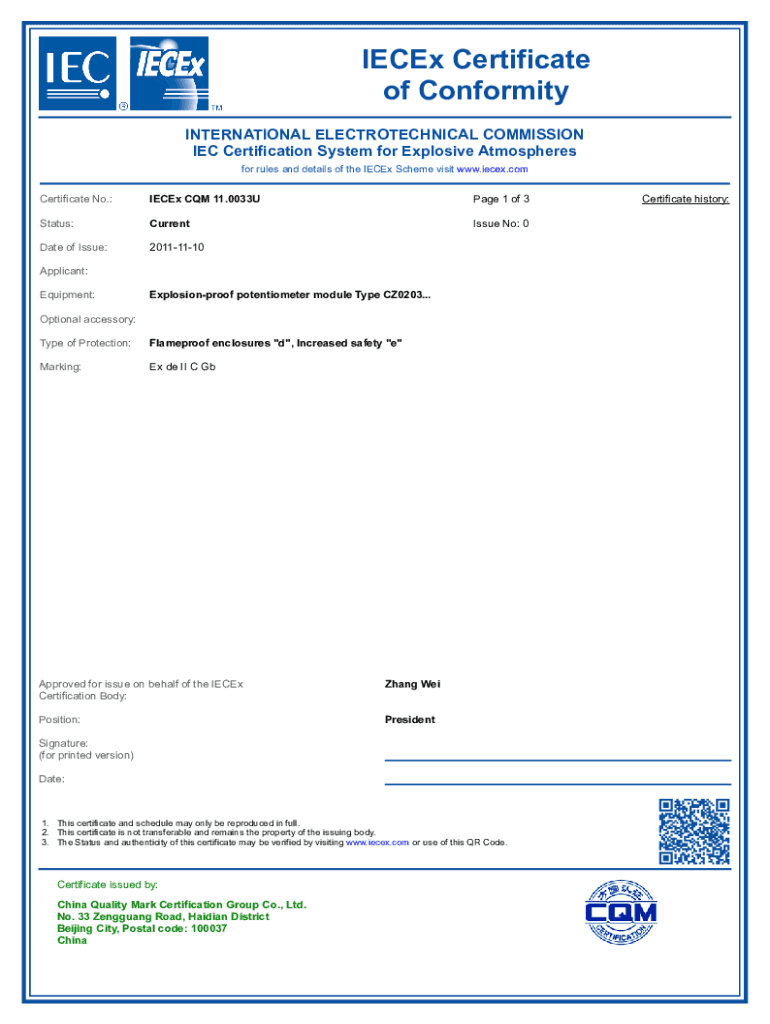 Fillable Online IEC Certification System for Explosive Atmospheres Fax Email Print - pdfFiller