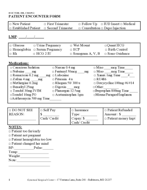 Fillable Online patient encounter form Fax Email Print - pdfFiller