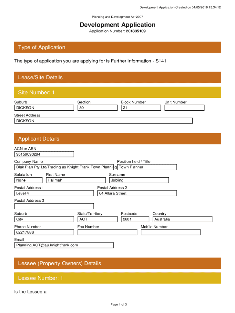 Fillable Online Application (Form One) Planning Act Application - Bruce County Fax Email Print ...