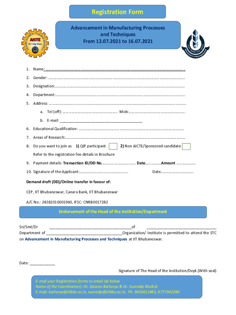 Fillable Online Reg form STC-Mfg-GB-SM Fax Email Print - pdfFiller