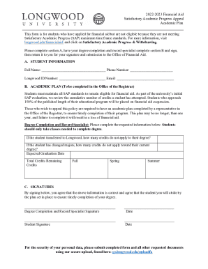 Fillable Online Satisfactory Academic Progress (SAP) Appeal Form 2022 ...