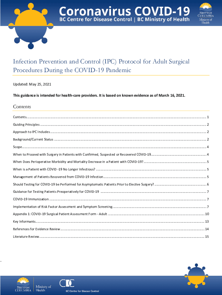 Fillable Online Infection Prevention and Control (IPC) Protocol for ...