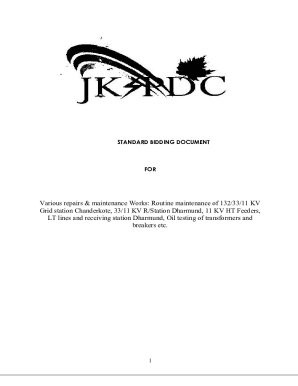 Fillable Online Standard Bidding Document: Large Works with Pre-Qual (1 ... Fax Email Print ...