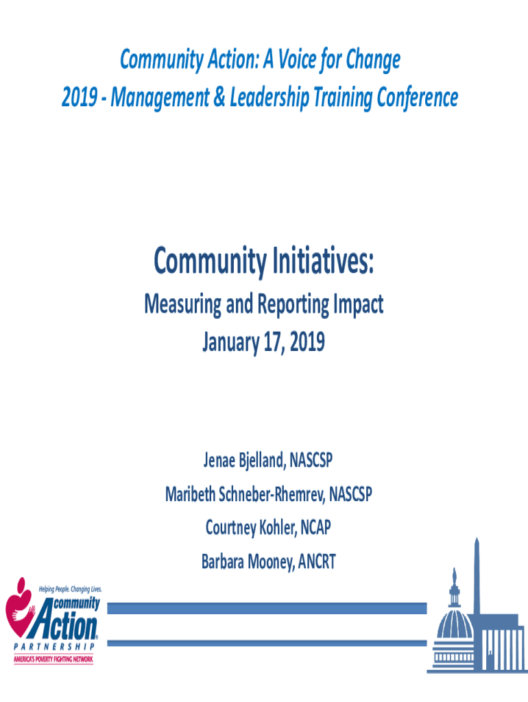 Fillable Online A Voice for Change - National Community Action ...